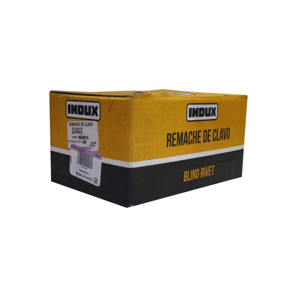 Indux - 200 Remaches de Acero SS-84 1/4 x 4/16 ZI - FNZ840 - etoledo