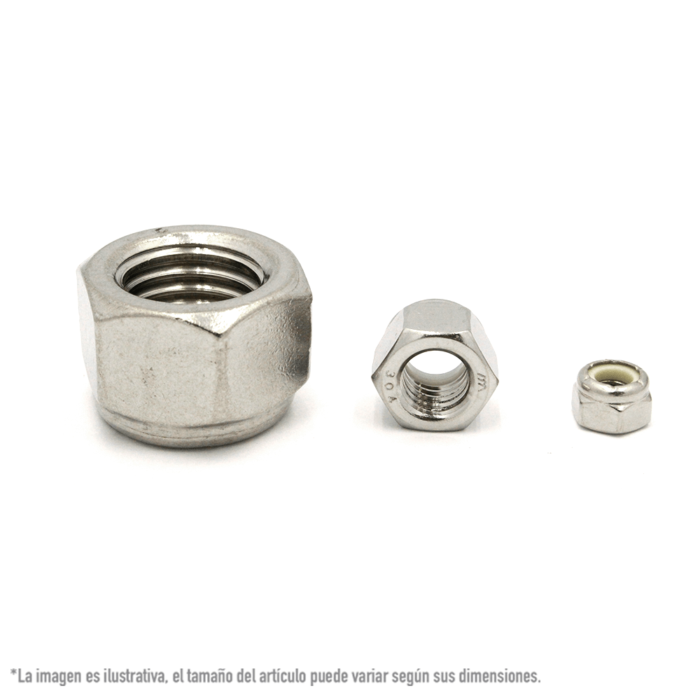Toledo - 50 Tuercas Inserto de Nylon INOX de 3/8-16 - XNY09 - etoledo