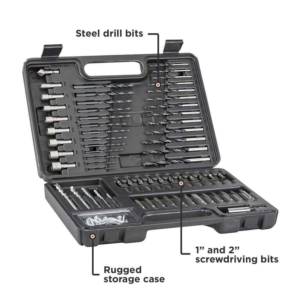 Black+Decker - Kit De Brocas Y Puntas Bda91109 109 Pz - HBDA91109 - etoledo
