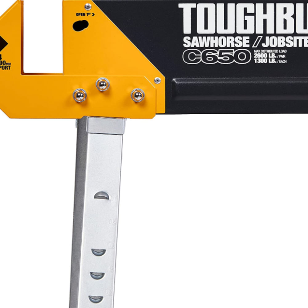 ToughBuilt - Caballete De Trabajo Portátil Tbc650 Cap 1300 Lb - HTBC650 ...