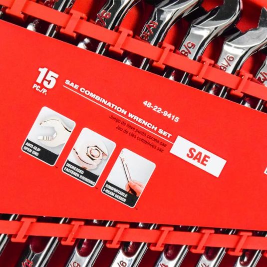 Milwaukee - Juego De Llaves Combinadas Sae 48229415 15 Pz - QMW48229415 - etoledo